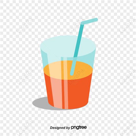 오렌지색 주스 유리 컵곡선식사물유리 Png 일러스트 무료 다운로드 Lovepik