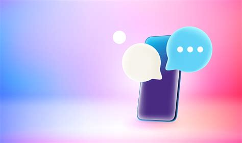 스마트 폰 개념과의 통신 복사 공간이있는 벡터 3d 배너 3차원 형태에 대한 스톡 벡터 아트 및 기타 이미지 3차원 형태 개념 개념과 주제 Istock