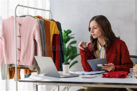 Concept Of Fashion And Designerwoman Fashion Designer Stylish With