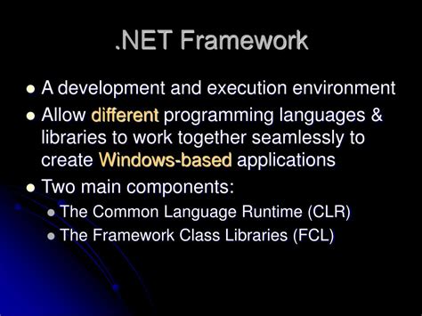 Ppt Net Framework Overview Powerpoint Presentation Free Download