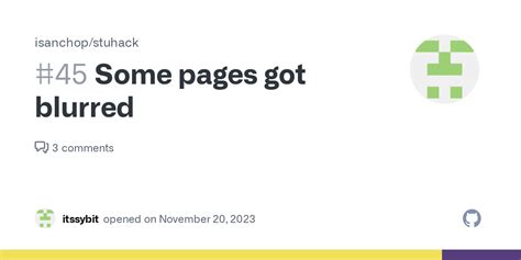 Some Pages Got Blurred Issue 45 Isanchop Stuhack GitHub