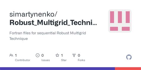 Github Simartynenkorobustmultigridtechnique2020 Fortran Files