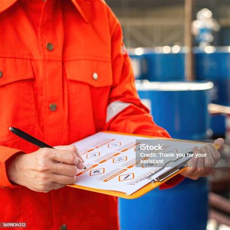 Checking On The Chemical Hazardous Material Form Industrial Safety