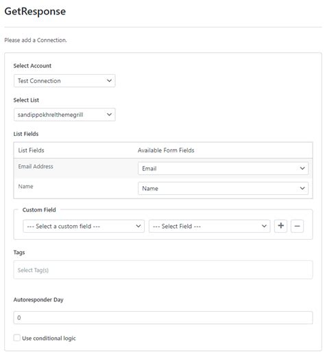 GetResponse Everest Forms