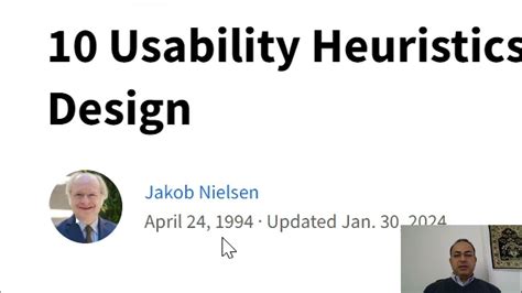 lecture 7 3 10 heuristics of usability youtube