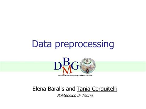 Pdf Data Preprocessing Politoit · Data Preprocessing Aggregation