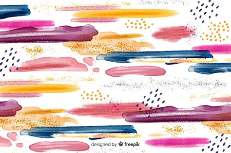 Free Vector Abstract Colorful Brush Strokes Background