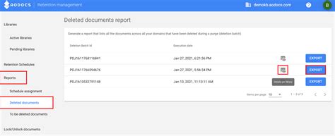 AODocs Retention Module Reporting AODocs Knowledge Base