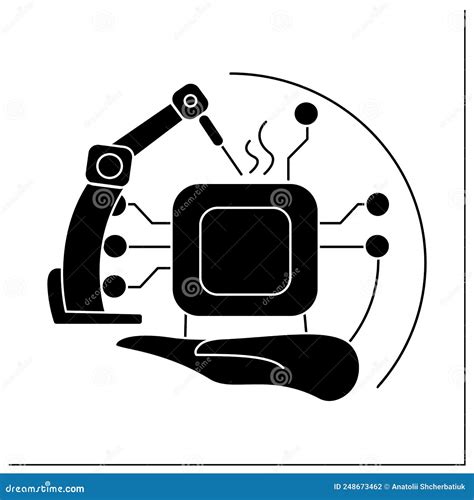 Electronics Industry Glyph Icon Stock Vector Illustration Of