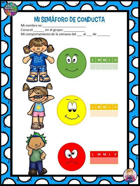 Conducta Semáforo De Conducta Educacion Emocional Infantil