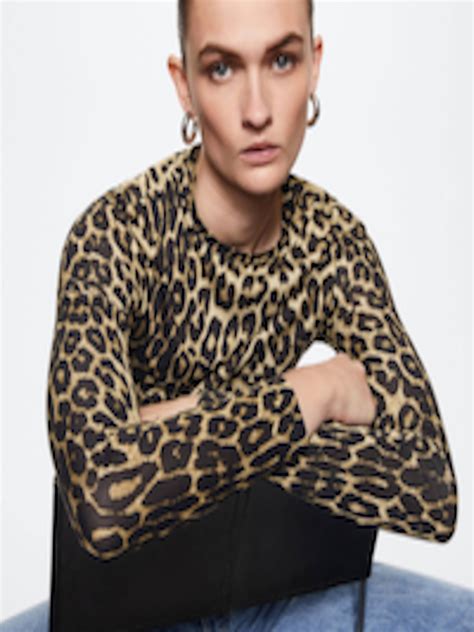Buy Mango Women Leopard Print T Shirt Tshirts For Women 21434940 Myntra