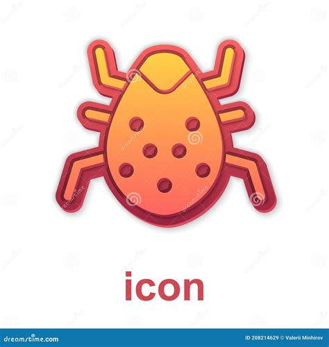 Gold System Bug Concept Icon Isolated On White Background Code Bug Concept Bug In The System