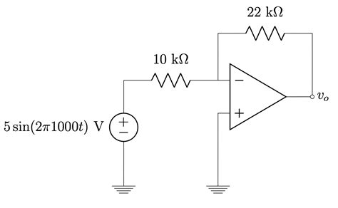 Solved An Inverting Amplifier With A Sinusoidal Voltage