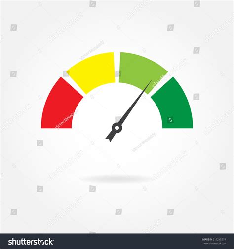 Speedometer Icon Sign Arrow Colorful Infographic Stock Vector 217215274