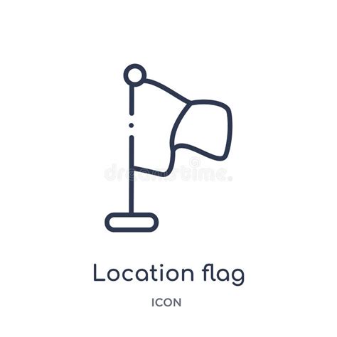 Linear Location Data Icon From Maps And Locations Outline Collection Thin Line Location Data