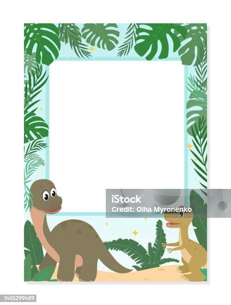 아기 공룡 파티 사진 부스 소품 귀여운 공룡이 있는 만화 셀카 개념 벡터 그림입니다 0명에 대한 스톡 벡터 아트 및 기타 이미지 0명 공룡 공휴일 Istock