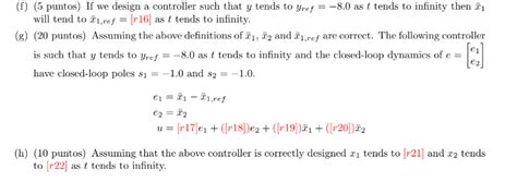 Consider The Following Linear System I A Bu Chegg