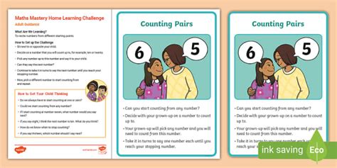 👉 eyfs maths counting home learning challenge counting pairs