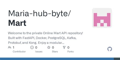 Github Maria Hub Bytemart Welcome To The Private Online Mart Api Repository Built With