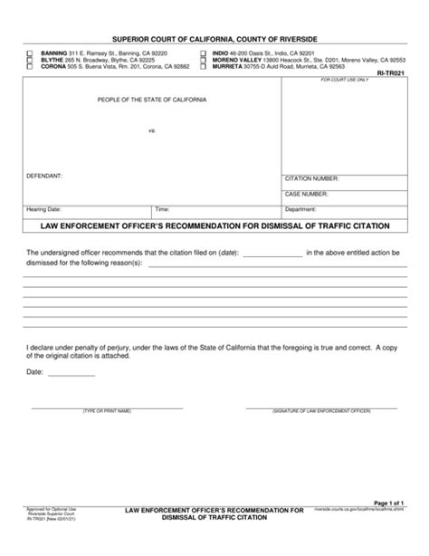 Traffic Citation Templates Pdf Download Fill And Print For Free