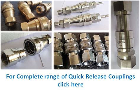 Quick Disconnect Couplings Straight Through Types