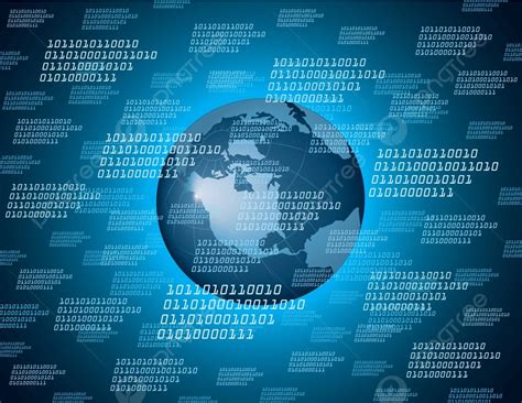 Binary Code With A Earth Globe Background Concept Technology Background
