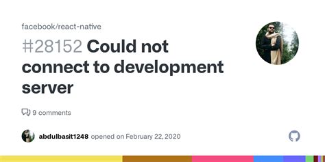 Could Not Connect To Development Server · Issue 28152 · Facebookreact