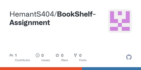 GitHub HemantS404 BookShelf Assignment