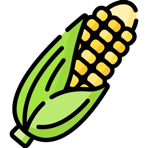 옥수수 무료 음식과 식당개 아이콘