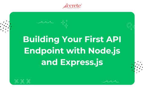 build your first api endpoint with node js and express