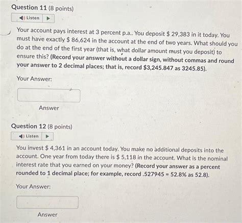 Solved Question 11 8 Points Listen Your Account Pays