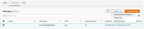 analyze vpc flow logs with point and click amazon athena integration networking and content delivery