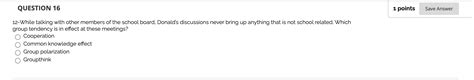 Solved Question 16 1 Points Save Answer 12 While Talking