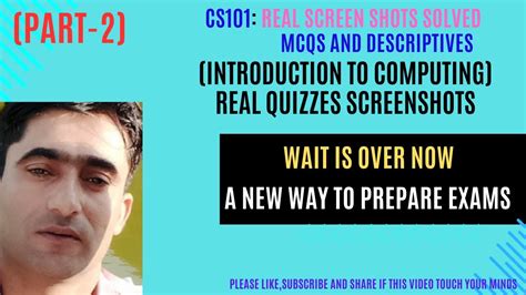 Cs101 Introduction To Computing Screenshots Part 2 Youtube
