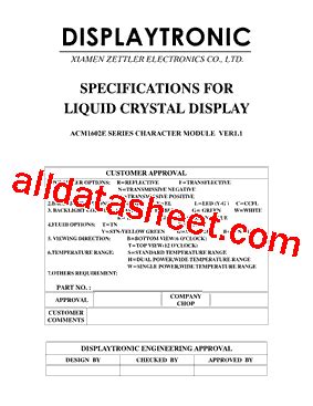 ACM E Datasheet PDF ZETTLER Electronics
