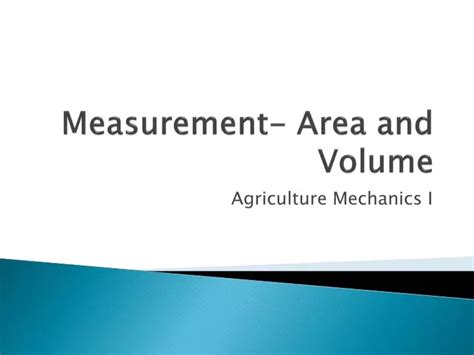 PPT Measurement Area And Volume PowerPoint Presentation Free Download ID