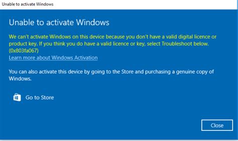 We Cant Activate Windows On This Device Because You Dont Have A Valid Digital Licence Or Product Key
