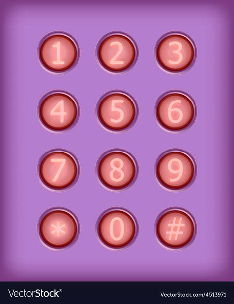 Set Of Buttons With Number Royalty Free Vector Image