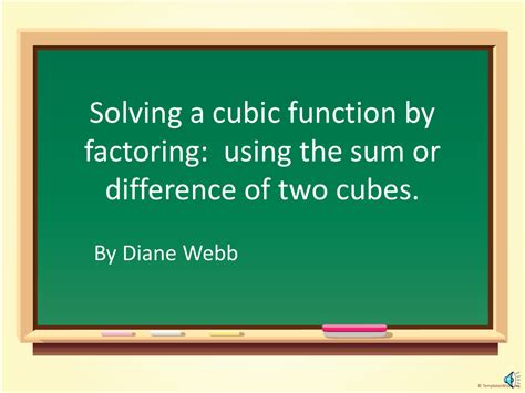 Solving Cubic Functions By Factoring