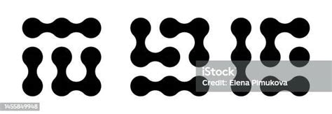 연결된 점 아이콘입니다 원형 패턴 기호입니다 통합 기호입니다 추상적 인 점 이동 연결된 라운드 Blob 전환 메타볼 흰색 배경에 격리된 벡터 그림 가능성에 대한 스톡 벡터