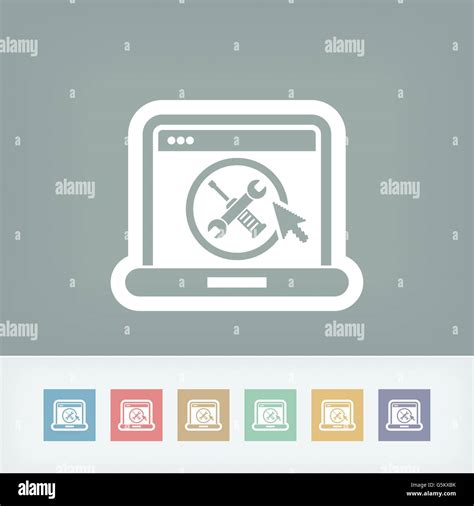 Computer Setting Icon Stock Vector Image And Art Alamy