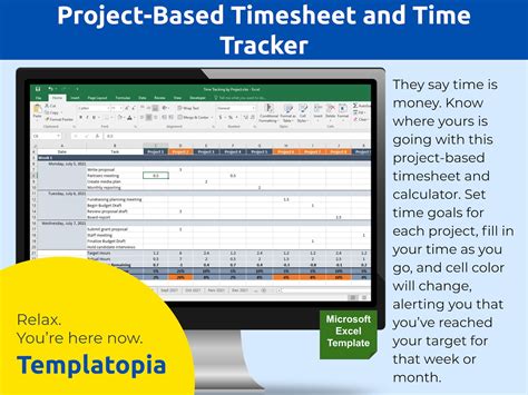 Excel Timesheet Template Etsy