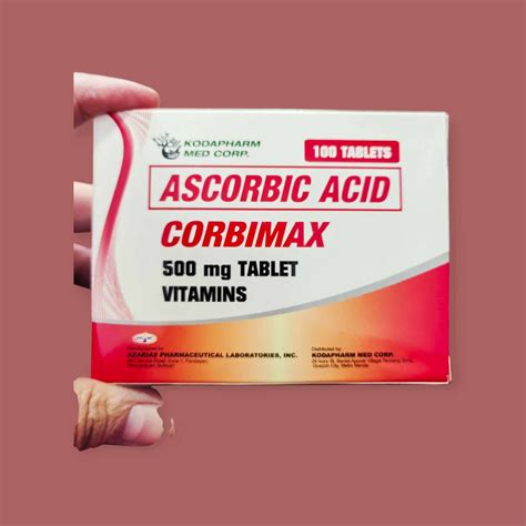 Ascorbic Acid Corbimax 500 Mg Tablet Vitamins 100s Shopee Philippines