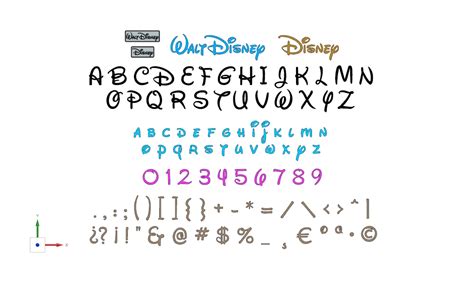 Walt Disney Font Alphabet