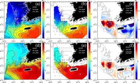 Horizontal Distribution Of Observed Upper Temperature And Lower