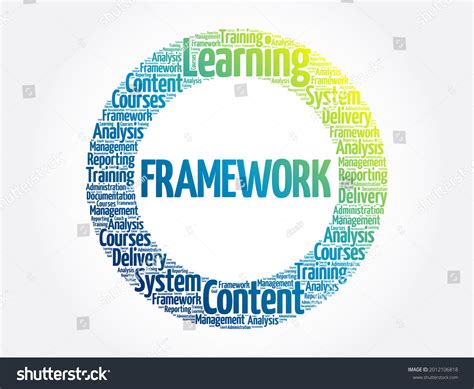 Framework Word Cloud Business Concept Background Stock Illustration