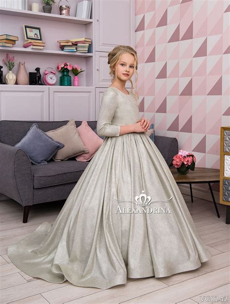 V243 Alexandrina Платья с цветами для девочек Платья на день рождения Платье для маленькой