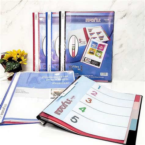 Centre 5 Colour Index File With Dividers A4 Sunled Co Pte Ltd