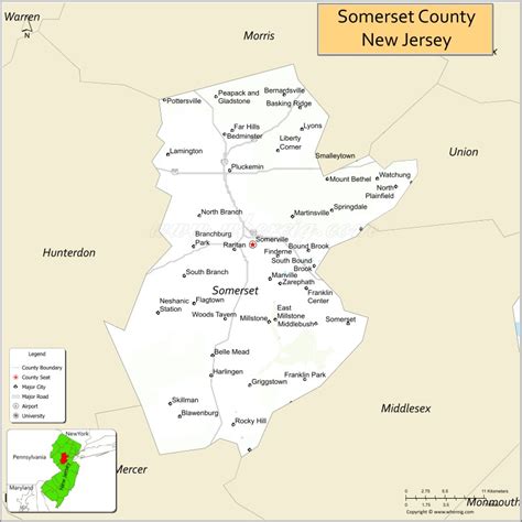 Somerset County Nj Map Towns