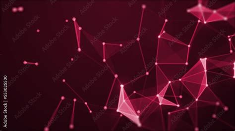 red futuristic technology glowing plexus connection network background